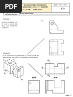 Exercices de Coupes et Sections Techniques | PDF