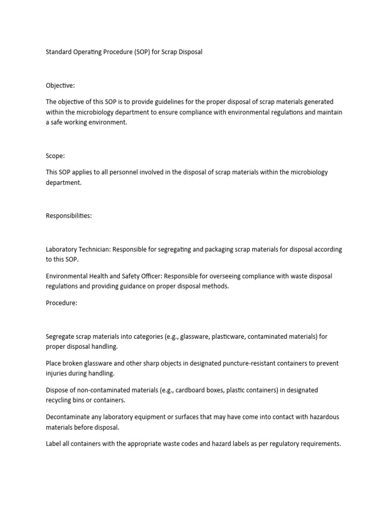 Sop 5 | PDF Sop 5 | PDF