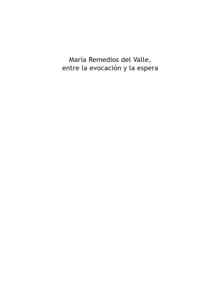 ÍNDICE María Remedios Del Valle | PDF