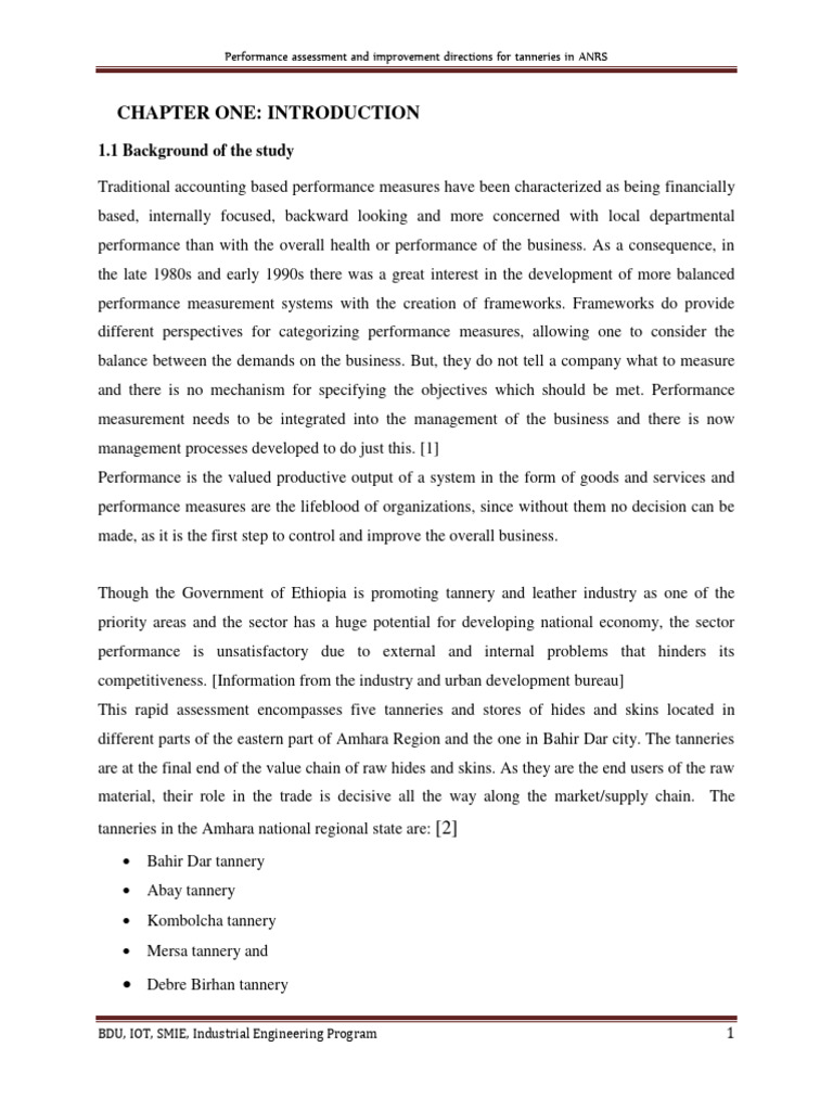 THESIS FINAL... Performance Assessment and Improvement | PDF | Six ...