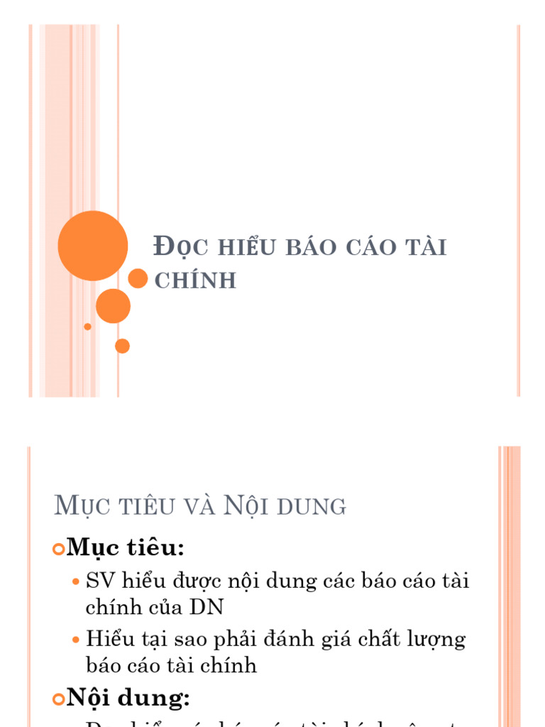 Lecture 2 - Doc Hieu Bao Cao Tai Chinh-Phan Tich Ke Toan | PDF