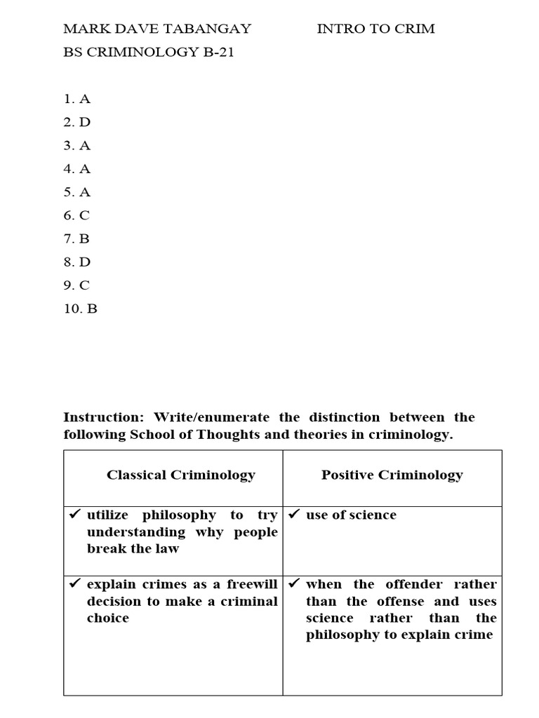 Criminology Theories and Criminal Types | PDF | Criminology | Crimes