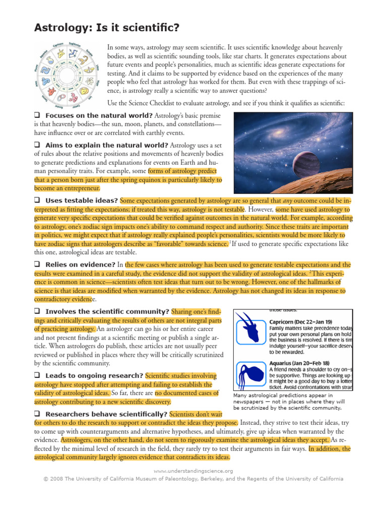 Astrology - Checklist 2 1 | PDF | Astrology | Science