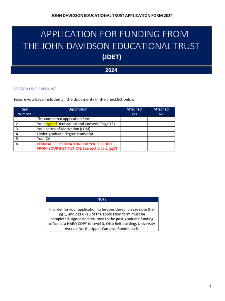 JDET Funding Application Guide 2024 | PDF | Pension | Loans