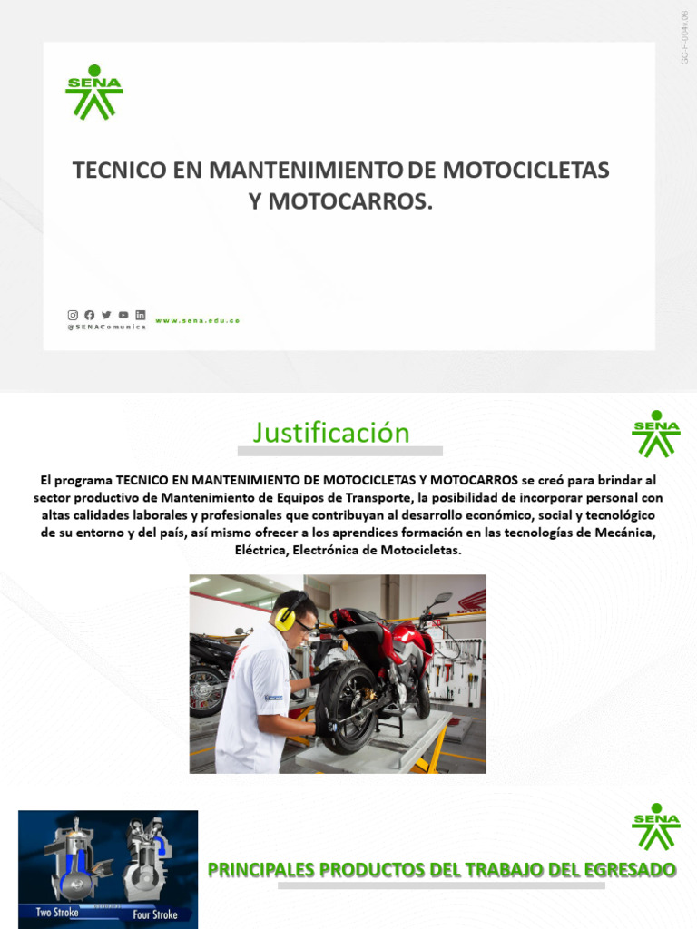 Presentacion Tec Mant Motocicletas | PDF
