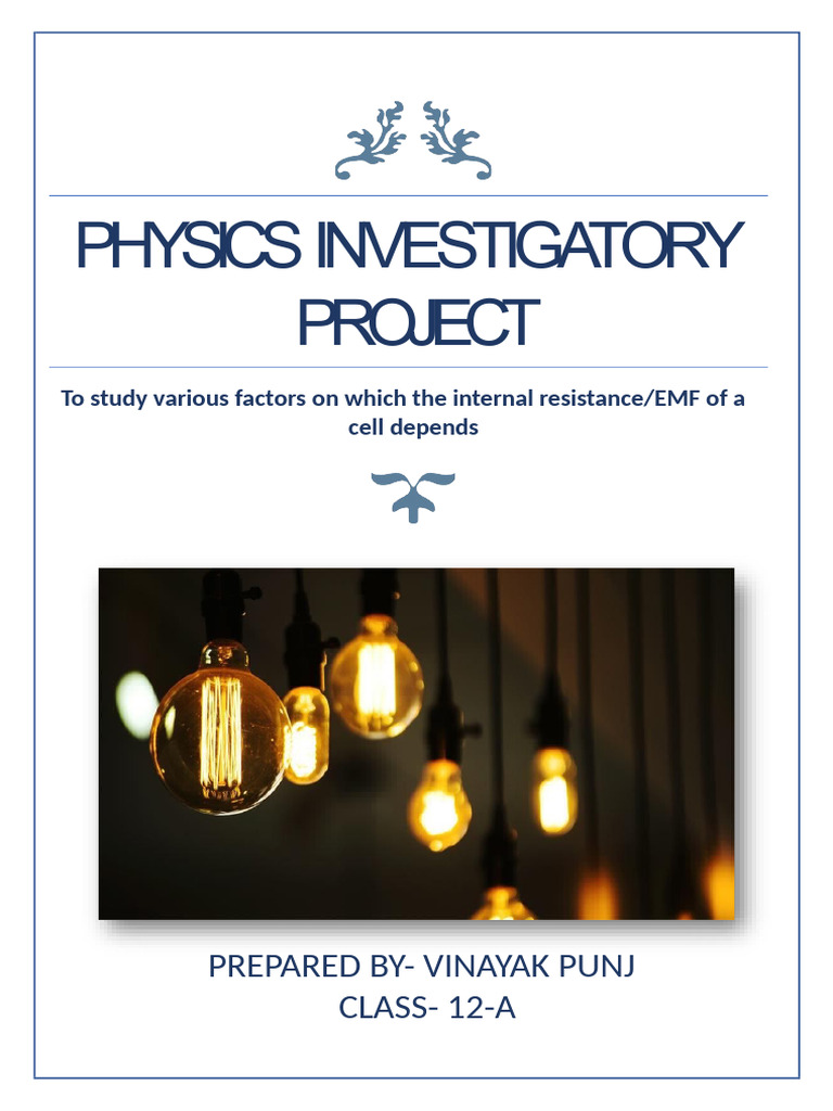 Physics Project | PDF | Electrical Resistance And Conductance | Electricity