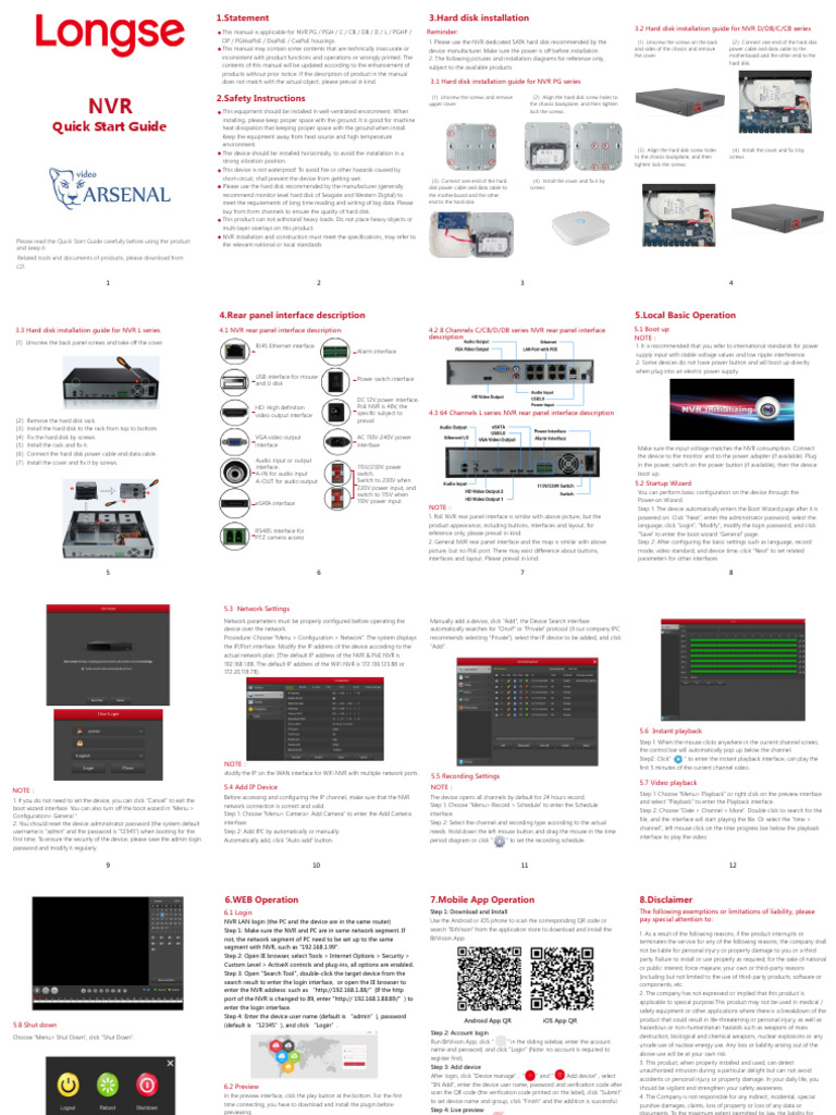 NVR Quick Start Guide BD | PDF | Booting | Computer Network