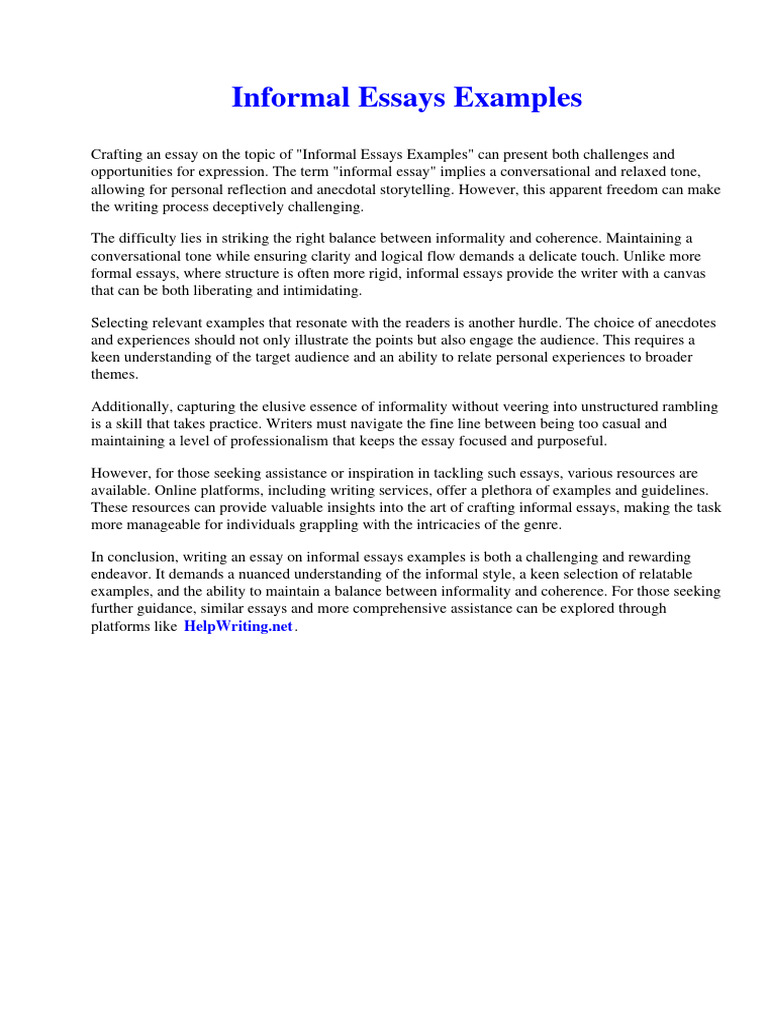 Informal Essays Examples | PDF | Niccolò Machiavelli