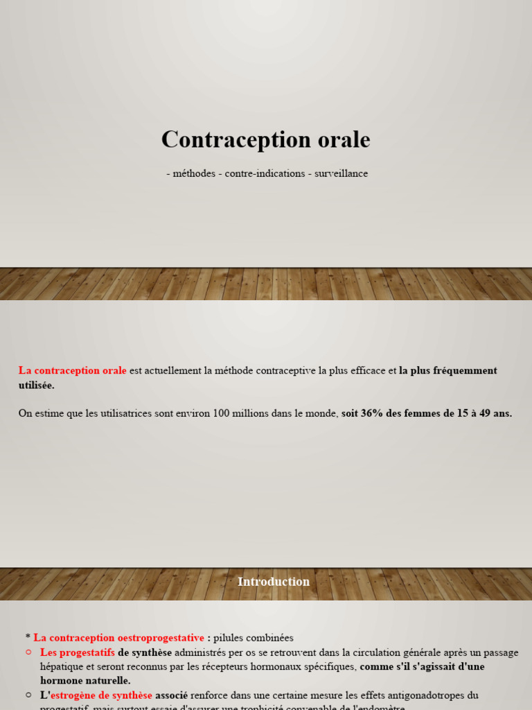 Contraception | PDF | Pilule combinée | Contraception