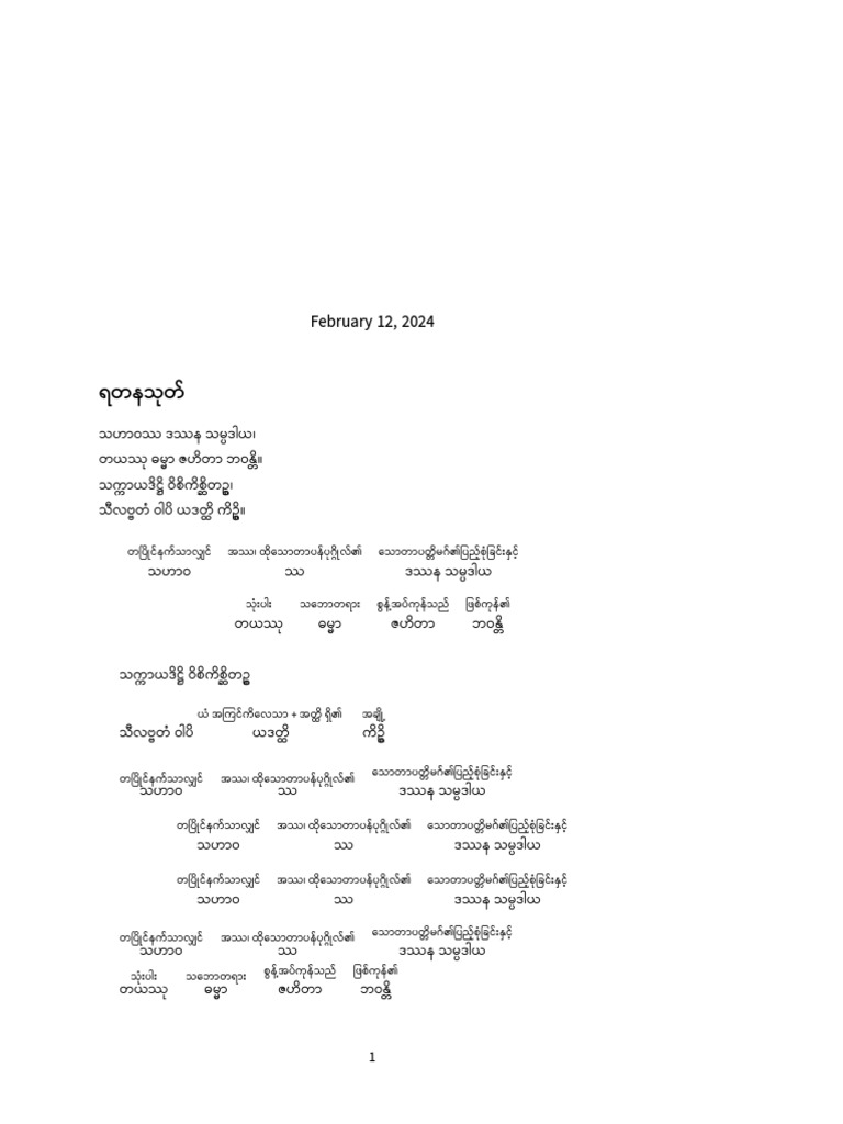 Myanmar Sample | PDF