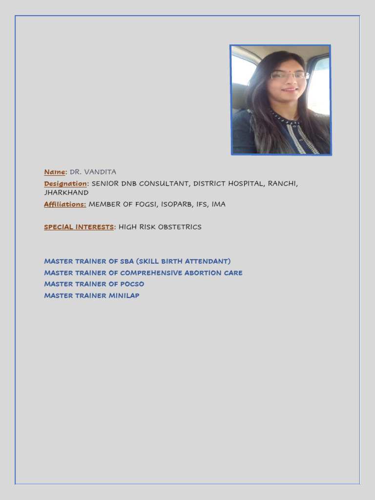 Dr. Vandita - Senior DNB Consultant | PDF | Science & Mathematics