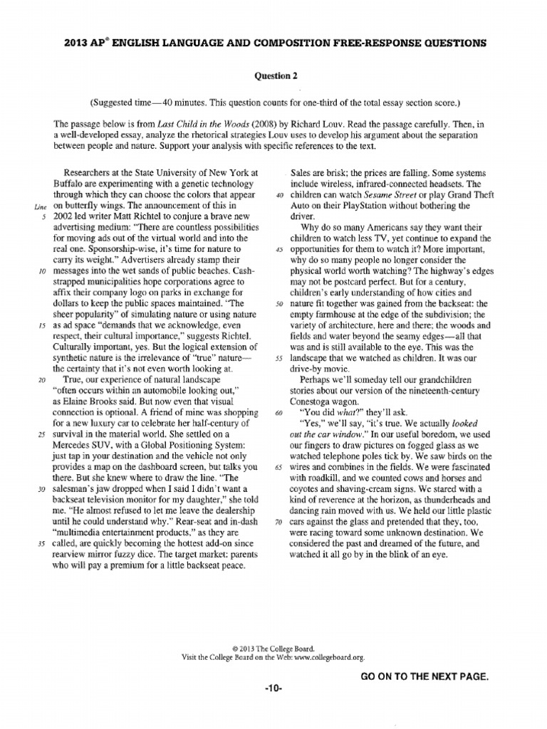 2013 Rhetorical Analysis Student Samples | PDF