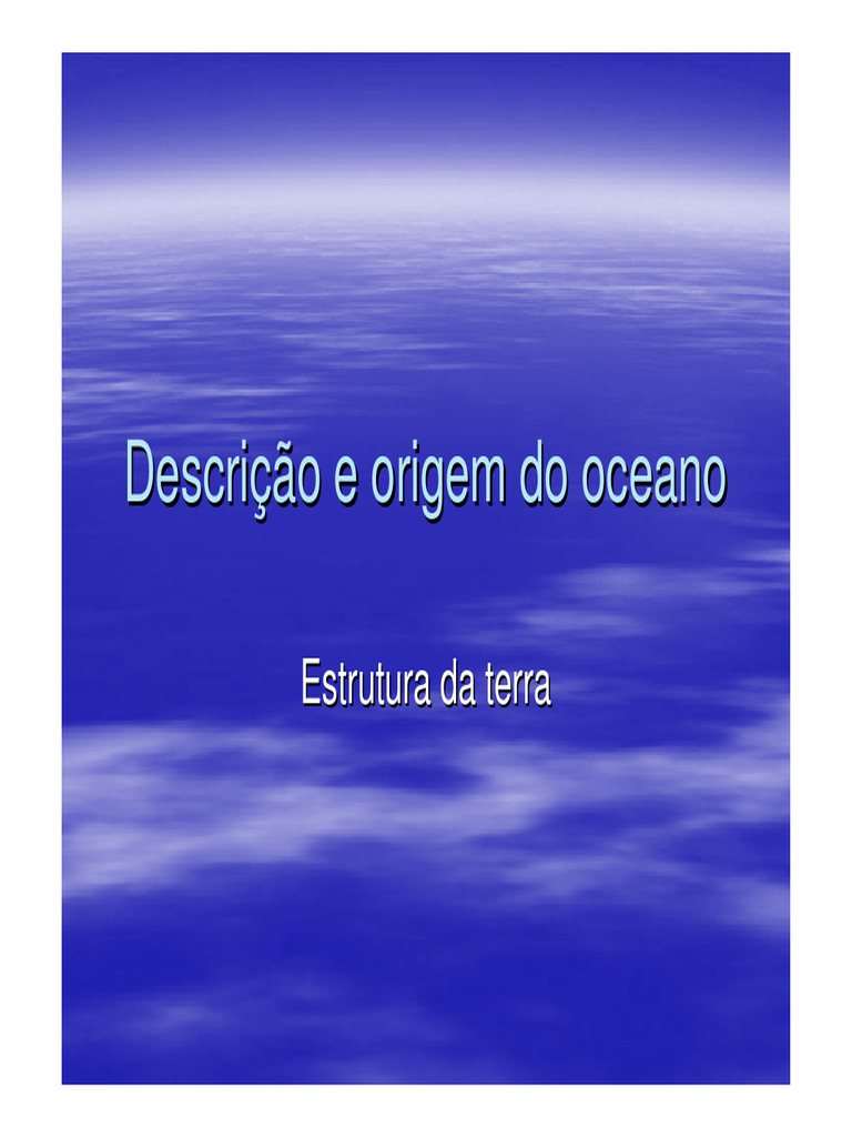 Descrição e Origem Do Oceano 1 | PDF | Placas tectônicas | Crosta ...