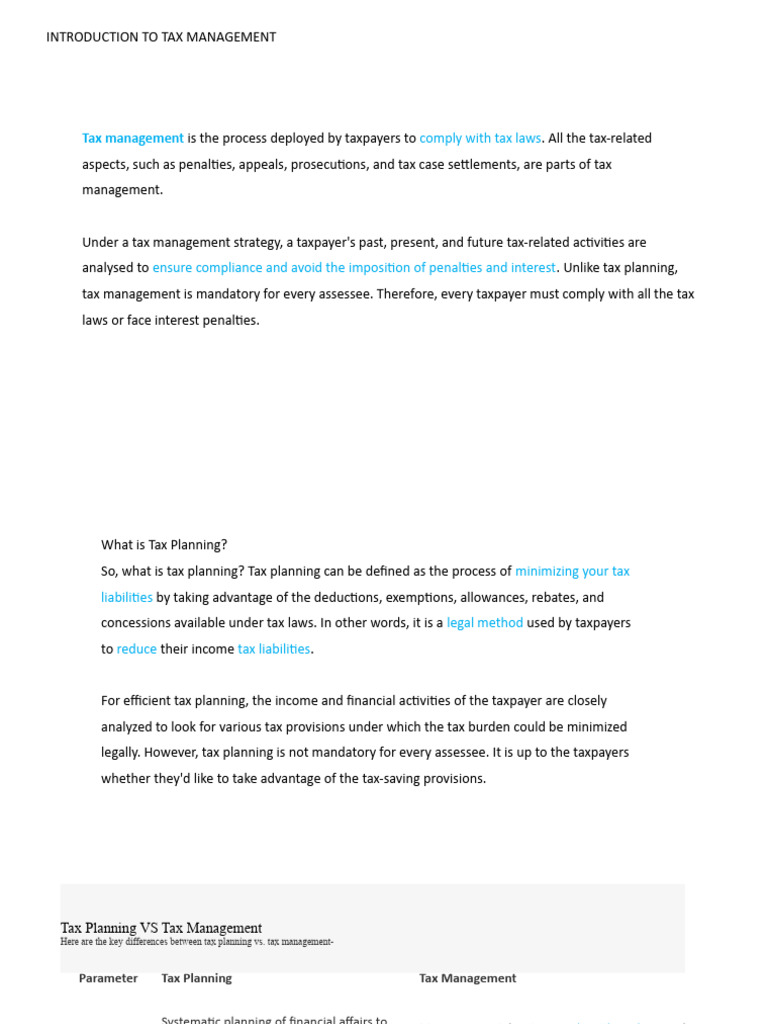 Intro To Tax Management | PDF | Taxes | Partnership