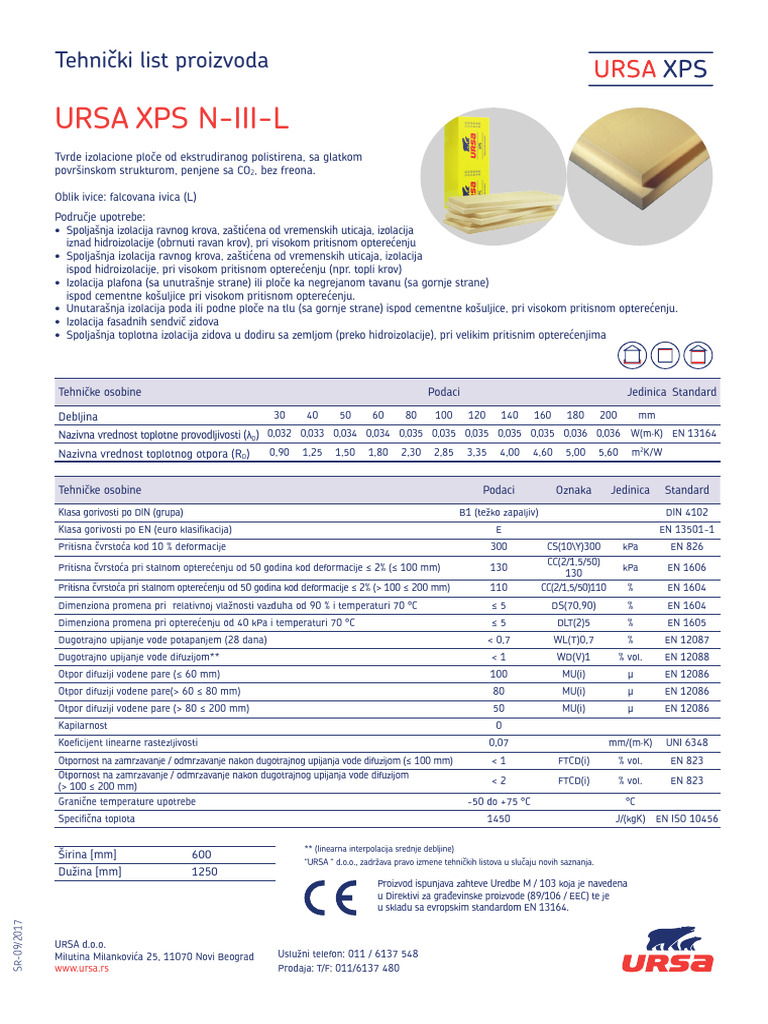 XPS Tehnicki List | PDF