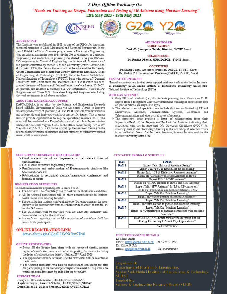 SERB Workshop Flyer Final | PDF | Electrical Engineering | Physical Sciences
