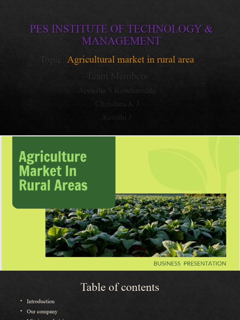 Agri Market 1 | PDF
