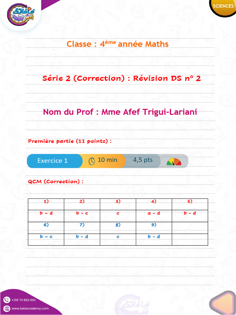 Série 2 Revision DS2 (Correction) | PDF