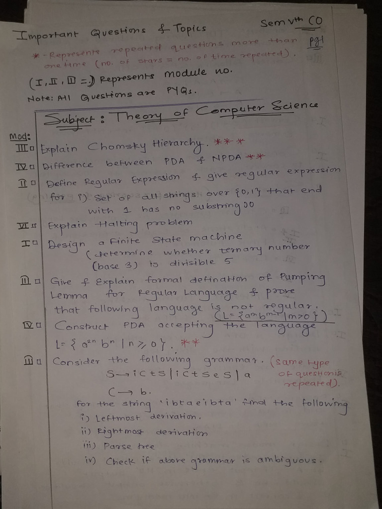 TCS Important questions | PDF