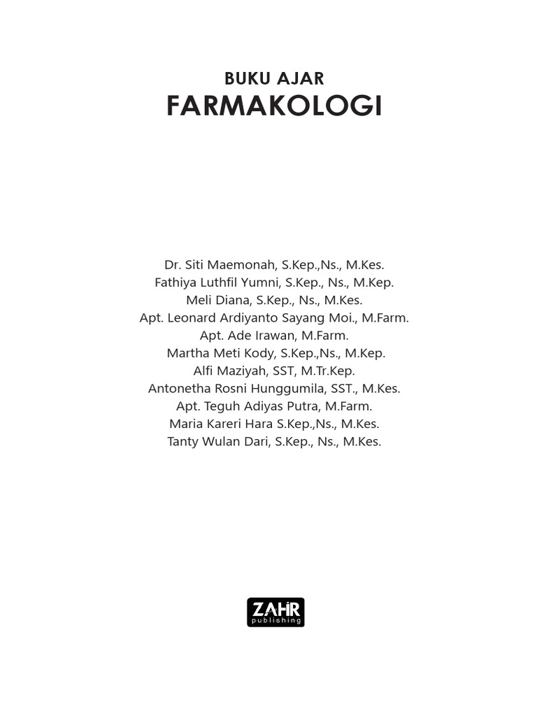 HKI - Buku Ajar Farmakologi 2022 | PDF