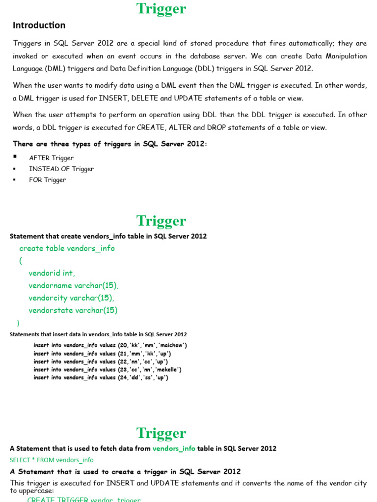 Trigger Lab | PDF | Sql | Microsoft Sql Server