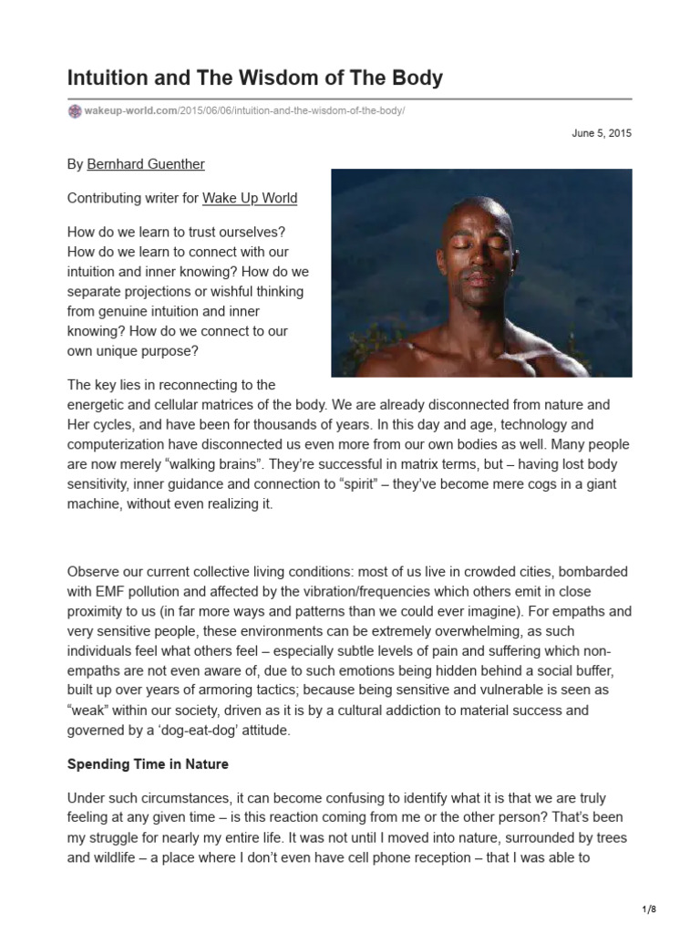 Trusting Intuition Through Body Wisdom | PDF | Stress (Biology) | Injury