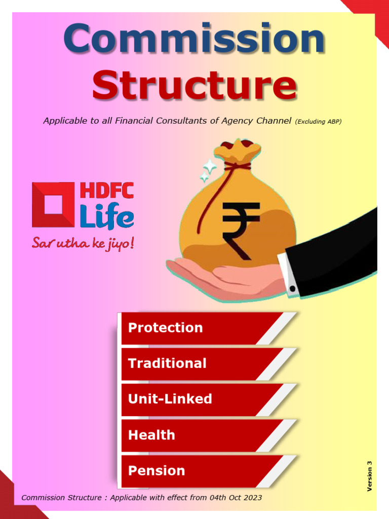HDFC Life Commission Structure 2023 | PDF | Insurance | Personal Finance