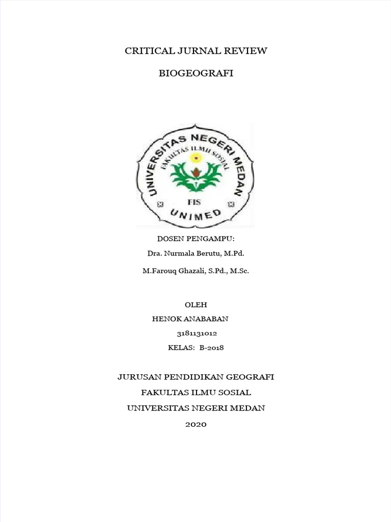 CJR Henok Biogeografi 20 | PDF