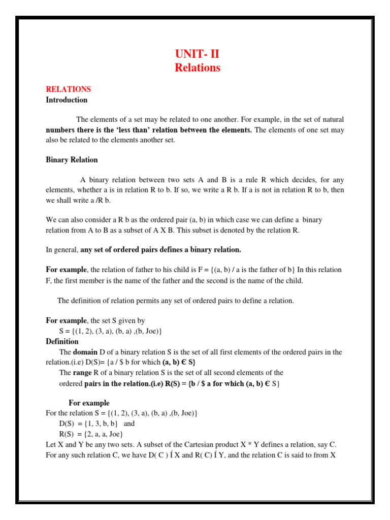 Relation and Mapping | PDF | Function (Mathematics) | Set (Mathematics)