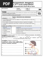 Contrôle SVT 2AC Semestre 2 avec Corrigé | PDF | Système reproducteur ...