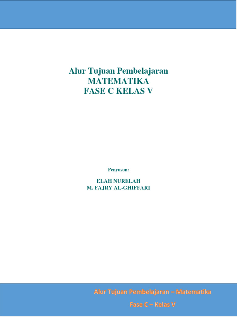 MATEMATIKA SD - MI KLS.5 - KM-ATP (Alur Tujuan Pembelajaran) - ATP MATEMATIKA SD - MI Kelas 5 ...