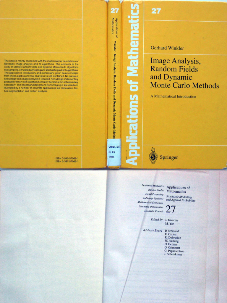 Image Analysis, Random Fields, and Dynamic Monte Carlo Methods A Mathematical Introduction ...