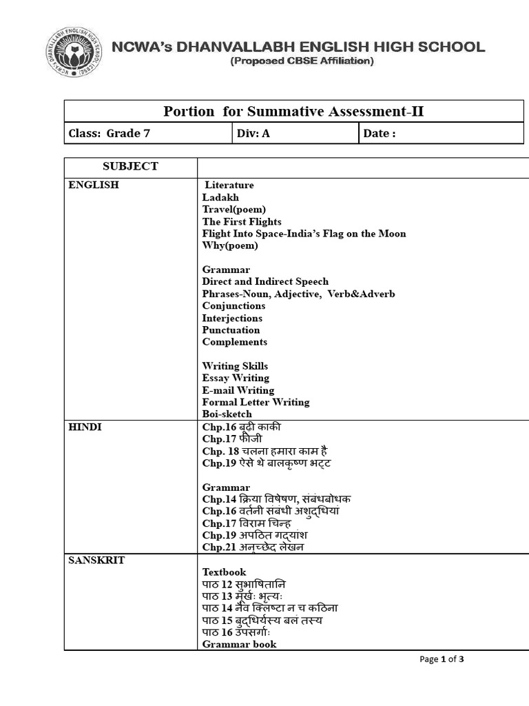 Grade 7 Summative Assessment Guide | PDF | Linguistics