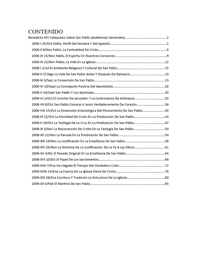 Catequesis Sobre San Pablo Benedicto Xvi Descargar Gratis Pdf