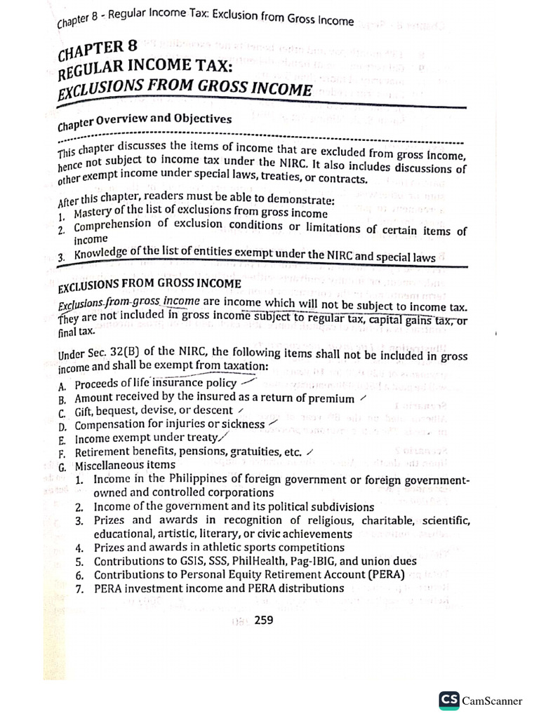 Chapter 8 Income Taxation | PDF