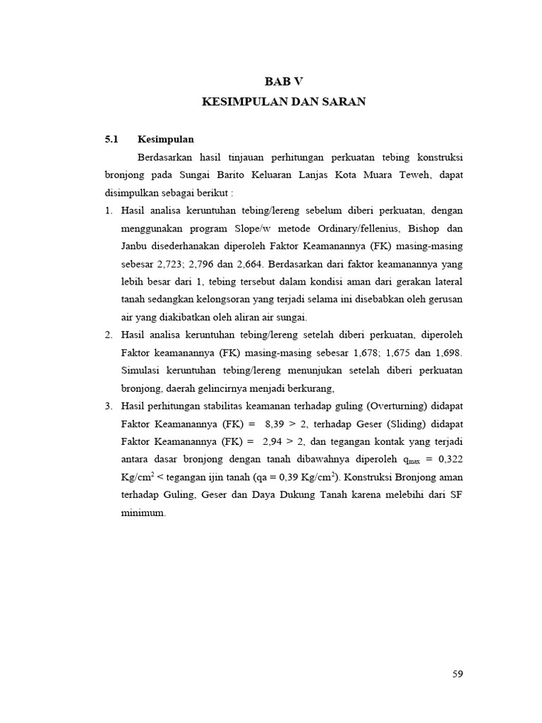 Bab V Kesimpulan Dan Saran (Ok) | PDF