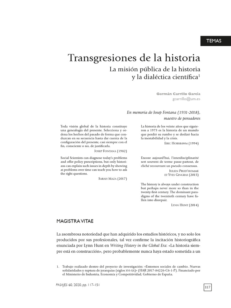 Transgresiones de la Historia Germán Carrillo | PDF | Historiografía ...