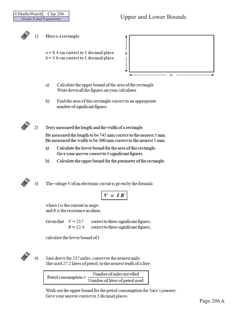Upper and Lower Bounds Calculations | PDF