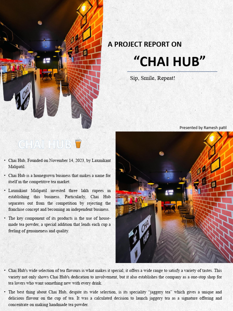 CB Report On Chai Hub PPT by Ramesh Patil | PDF