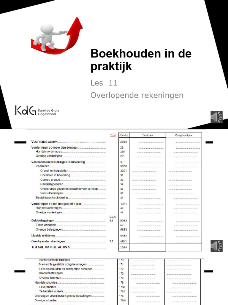 Boekhouden Online Les 11 - Overlopende Rekeningen | PDF