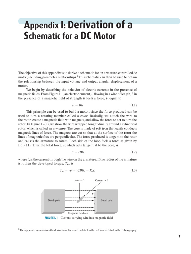 Appendix I | PDF | Electric Motor | Magnetic Field