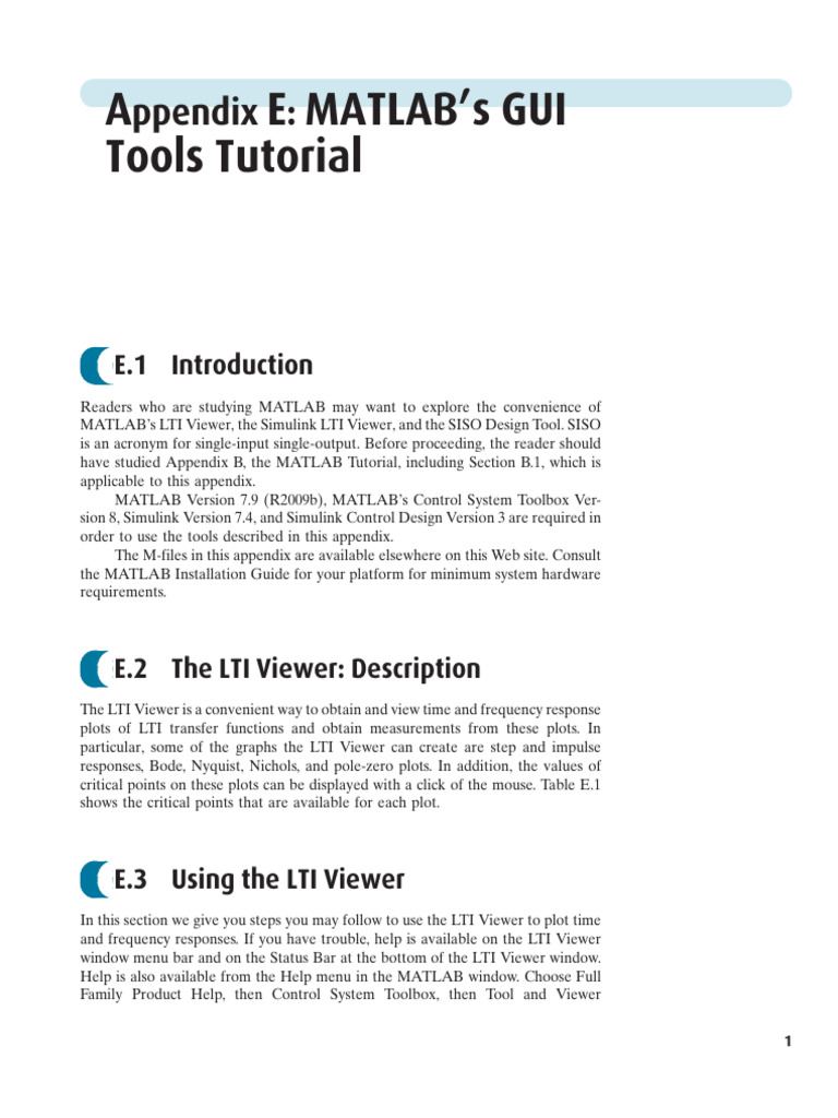 Appendix E | PDF | Control Theory | Computing