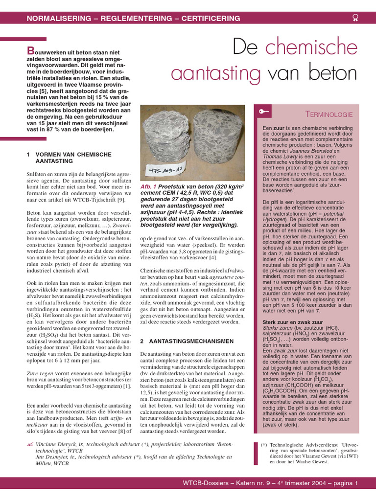 2004 - 4 - nr9 de Chemische Aantasting Van Beton | PDF