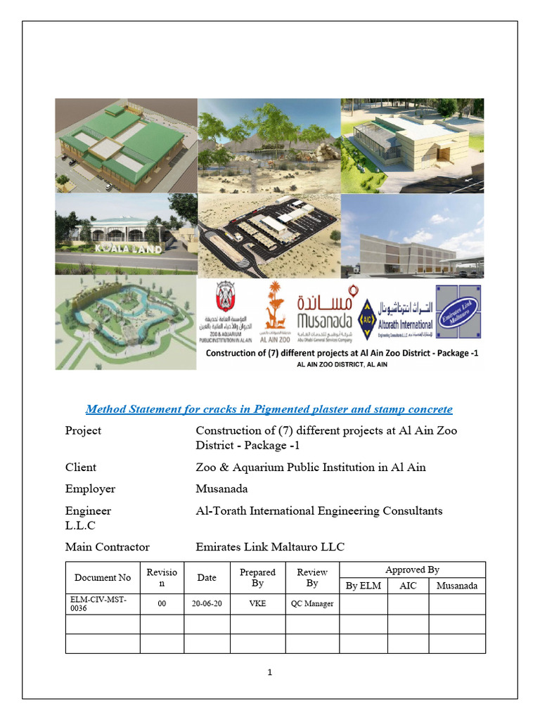 Method Statement Pigmented Plaster Repair | Download Free PDF | Safety ...