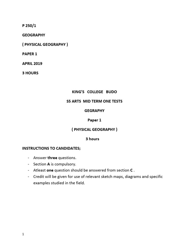 S 5 A Geog | PDF | Earth Sciences | Geography