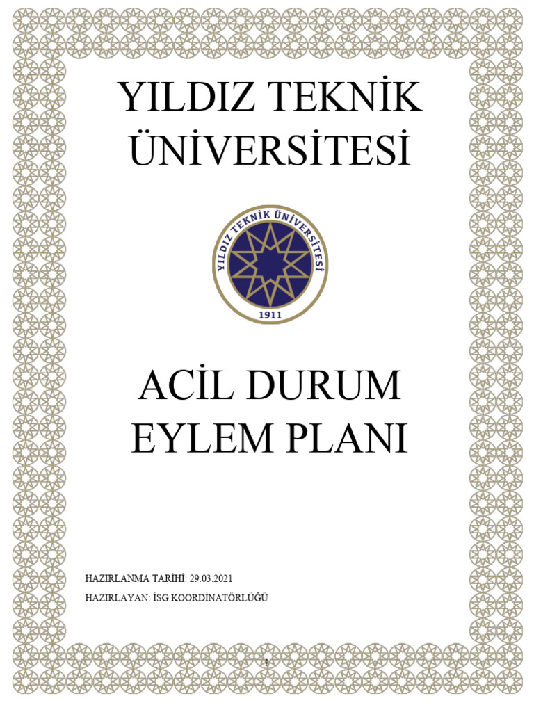 PL-109-Acil Durum Eylem Planı | PDF