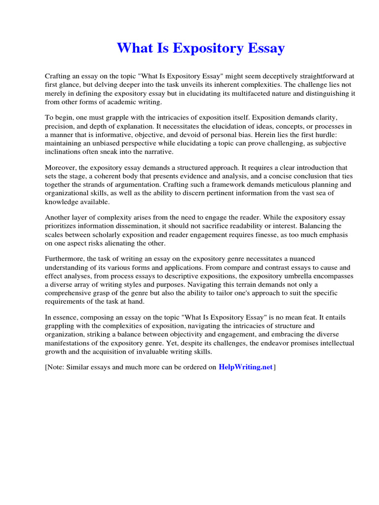 What Is Expository Essay | PDF | Essays | Fertilizer