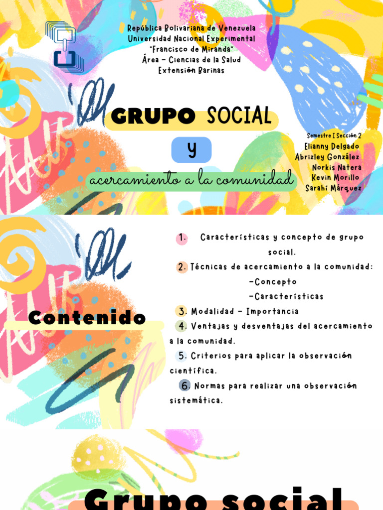 Grupo Social y Acercamiento A La Comunidad | PDF