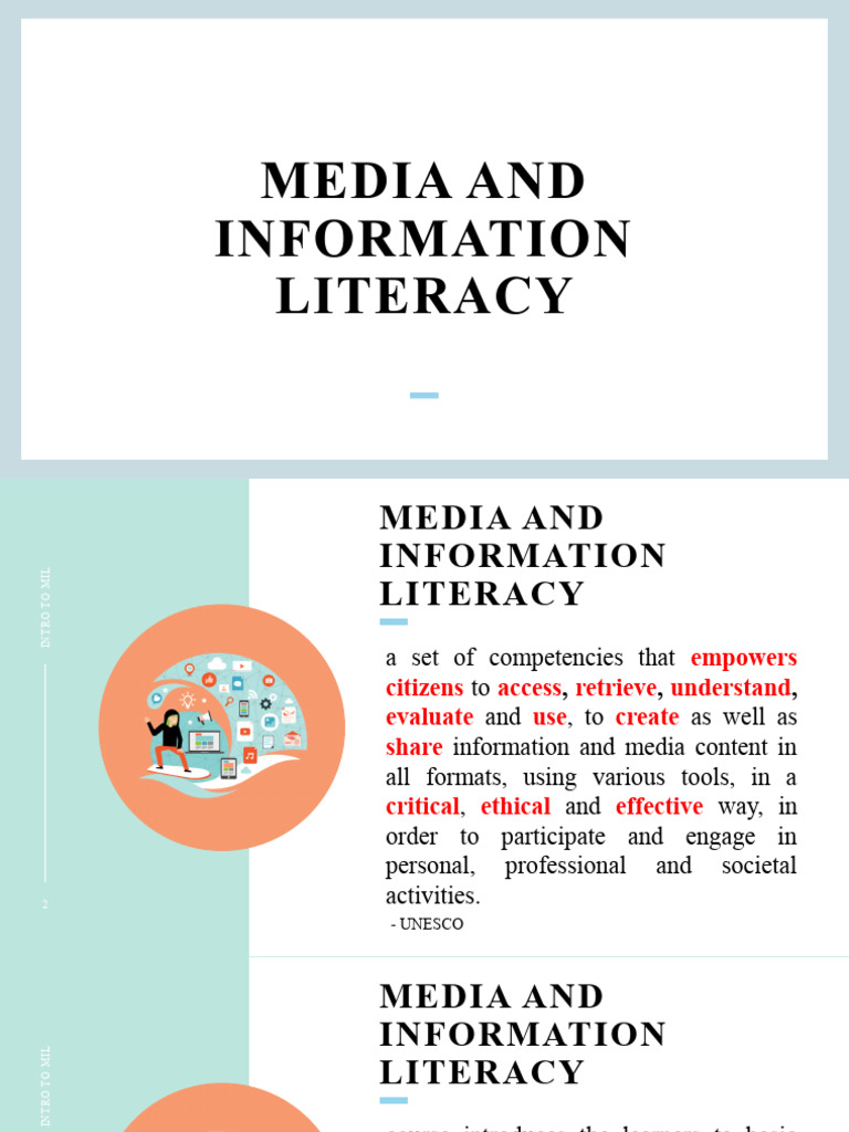 Introduction To Media and Information Literacy | PDF | Information ...