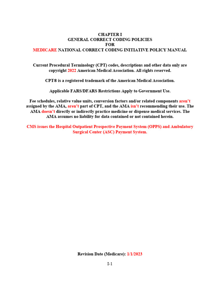 Chapter 1 General Correct Coding Policies | PDF